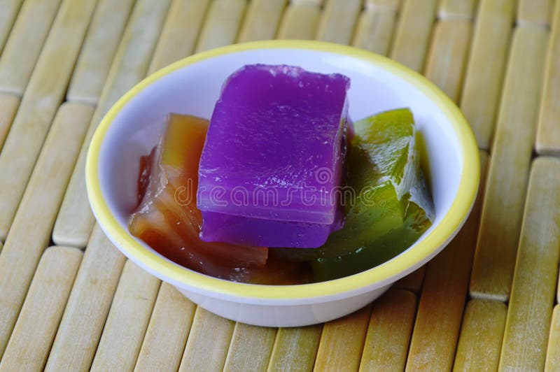 Layer Sweet Cake Thai Colorful Gummy Dessert on Cup Stock Photo - Image ...