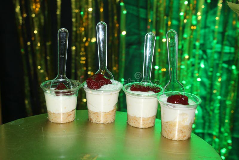 Layer Table on White Linen with a Beautiful Event Background Stock ...