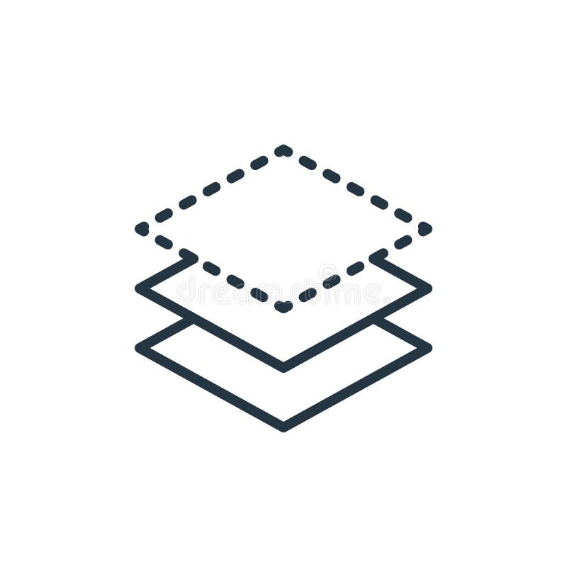 Layer Vector Icon Isolated on White Background. Outline, Thin Line ...