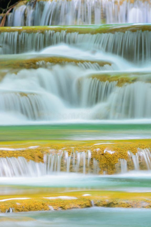 Layer of Waterfall, Natural Concept. Stock Photo - Image of long, fresh ...