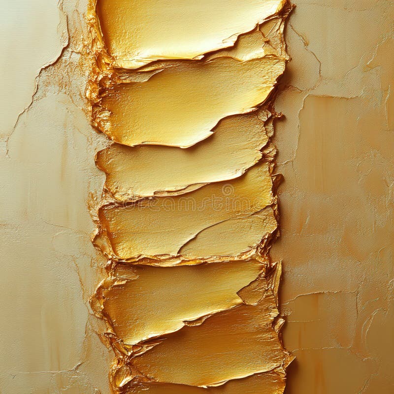Layered Gold Paint Texture with Abstract Depth Stock Photo - Image of ...