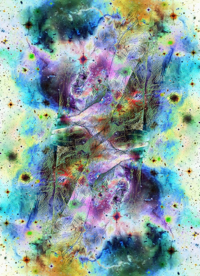 Layered Abstract Background with Ornamental Structure, Graphic ...