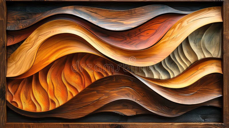 Layered Abstraction: Textured Wooden Frame Stock Image - Image of decor ...