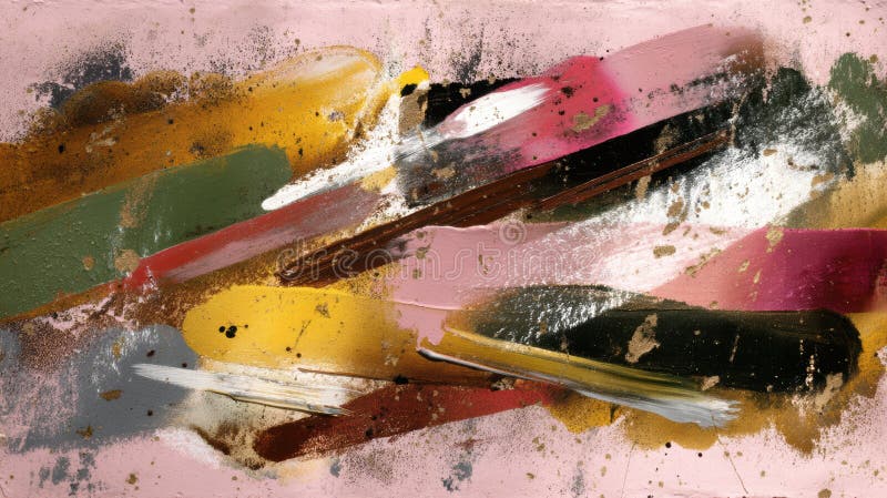 Layered Acrylic Paint Composition Stock Illustration - Illustration of ...