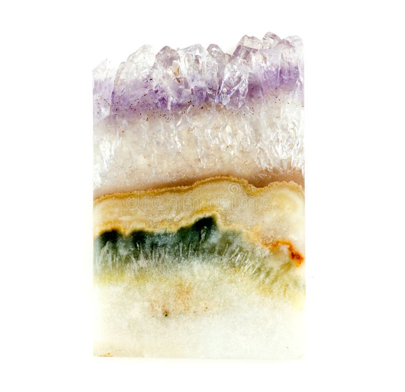 Layered Amethyst Quartz Natural Gem with Agate Stock Photo - Image of ...