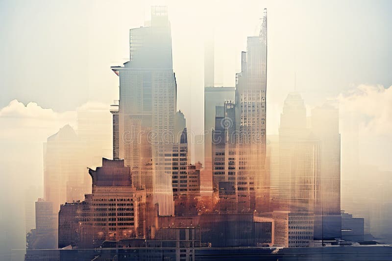 Layered Architecture Multiple Exposure Multiple Architectural El Stock ...