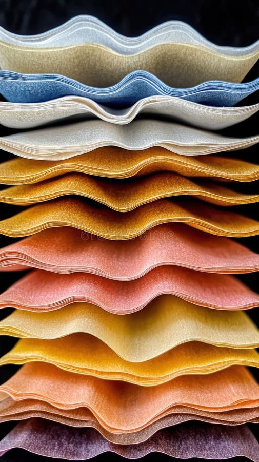 A Layered Arrangement of Colorful Paper Sheets, Showcasing Texture and ...