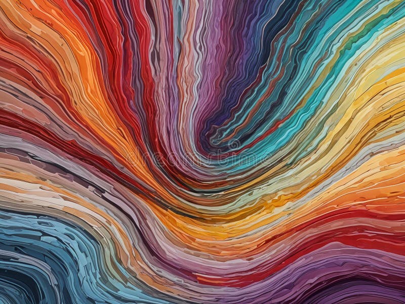 Layered Artwork in Multi-colour - Generated by Ai Stock Illustration ...