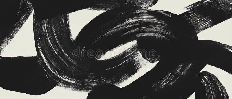 Layered Black Ink Patterns Create an Abstract Texture on a White ...