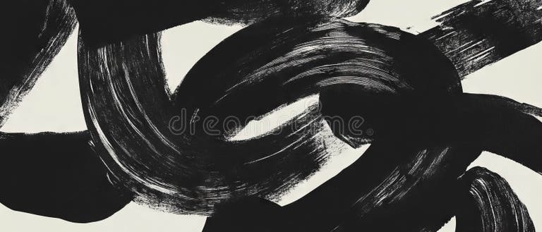 Layered Black Ink Patterns Create an Abstract Texture on a White ...