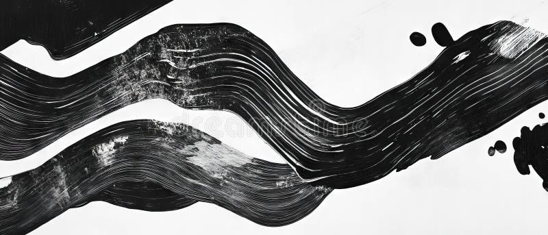 Layered Black Ink Patterns Create Dynamic Texture Against a White ...
