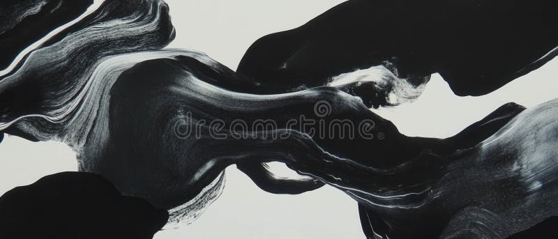 Layered Black Ink Patterns Create a Striking Contrast Against a Bright ...