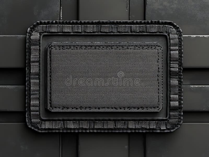 Layered Black Tactical Patch with Textured Border on Panel Stock ...