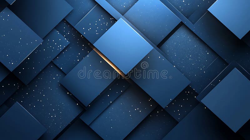Abstract Blue Cubes Layered with Sparkling Particles for Modern ...