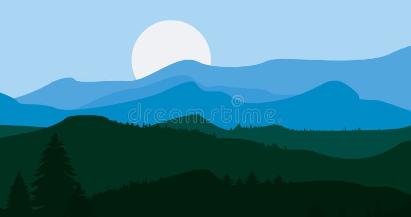 Blue Mountains Nature Background Animation Stock Video - Video of ...