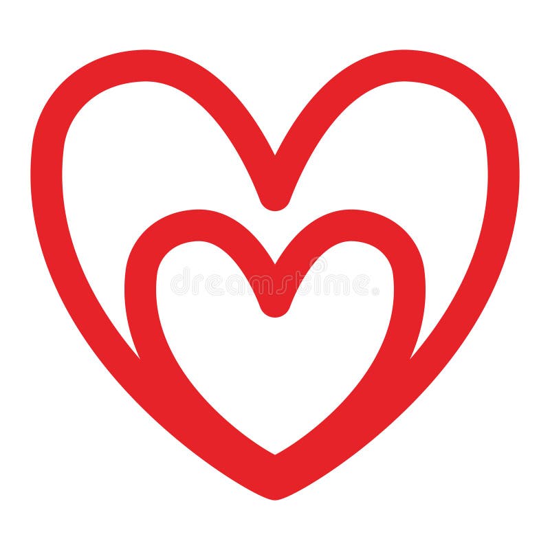 Bold Red Heart Icon Design stock vector. Illustration of bold - 356831081