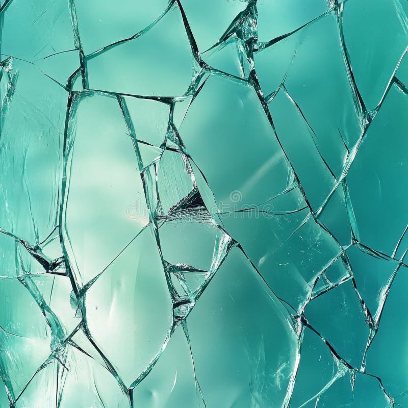 A Layered Broken Glass Texture Creating an Abstract Pattern on a Cool ...