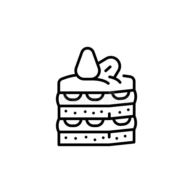 Layered Cake Icon Outline Stock Illustration Illustration Of Modern 331774544