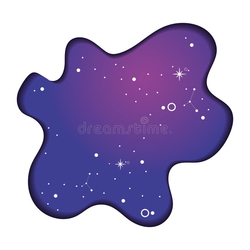 Layered Cartoon View of Outer Space Vector Stock Vector - Illustration ...
