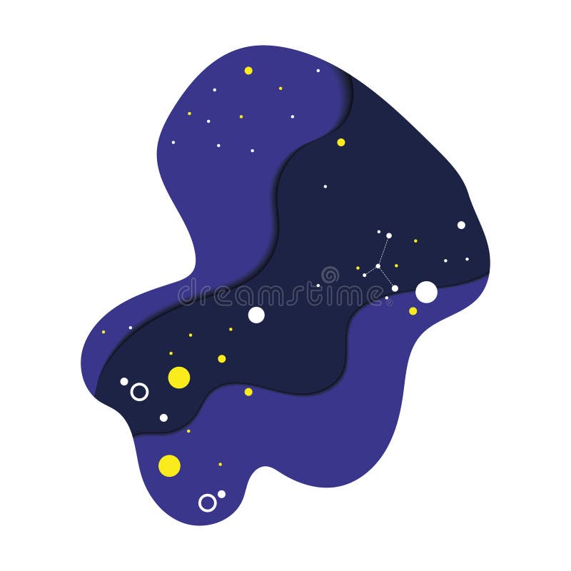 Outer Space View on a Planet Shape Silhouette Vector Stock Vector ...
