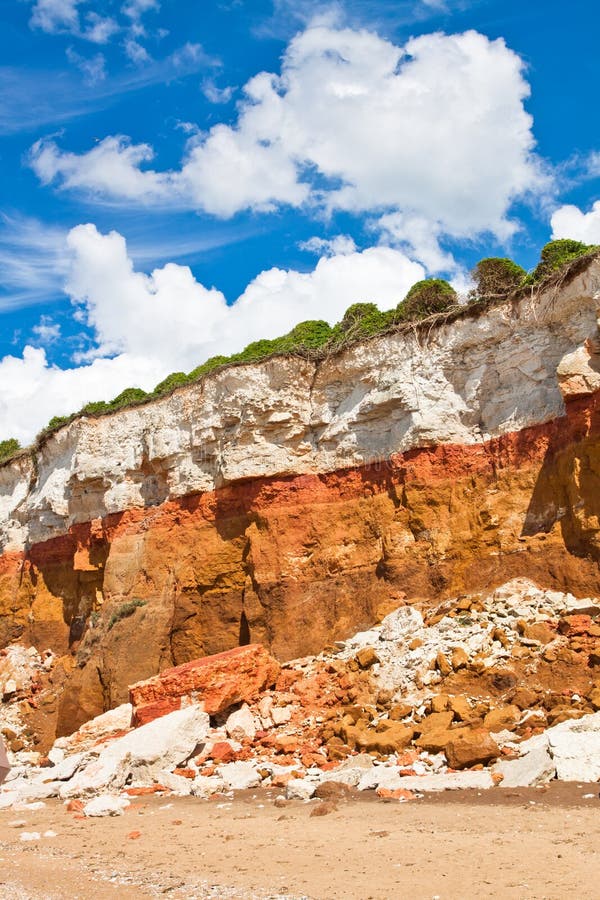 Layered Cliffs at Hunstanton Vertical Image Stock Image - Image of cyan ...