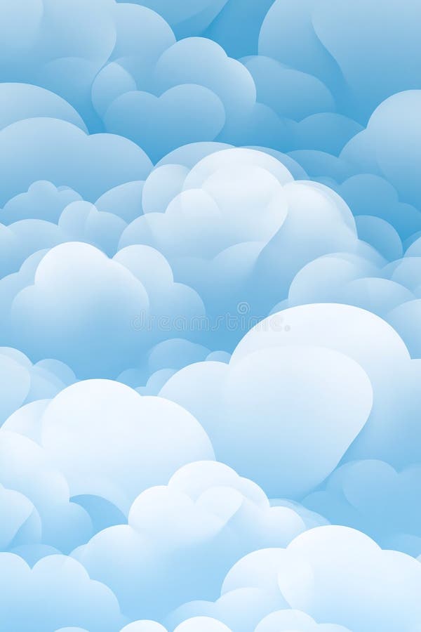 A Layered Cloud Design in Soft White and Blue Gradients. Stock ...