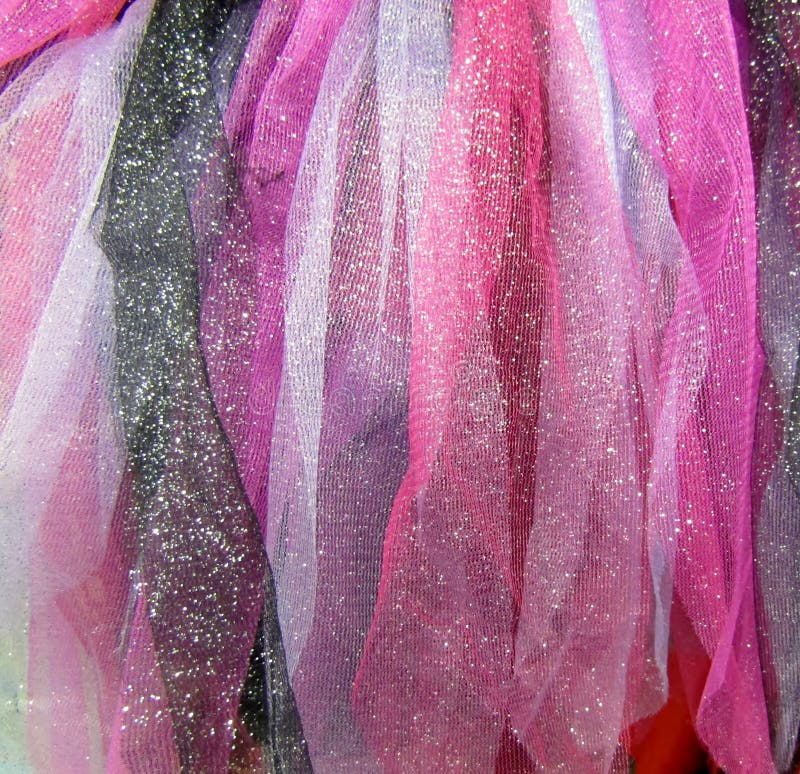 Layered Colorful and Translucent Sparkling Fabric Stock Photo - Image ...