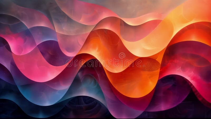 A Layered Composition of Translucent Shapes and Patterns Portrays the ...