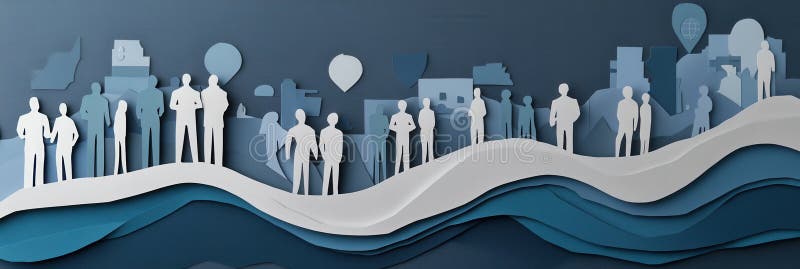 Sophisticated Layered Paper Art Background Depicting Political Analysis ...