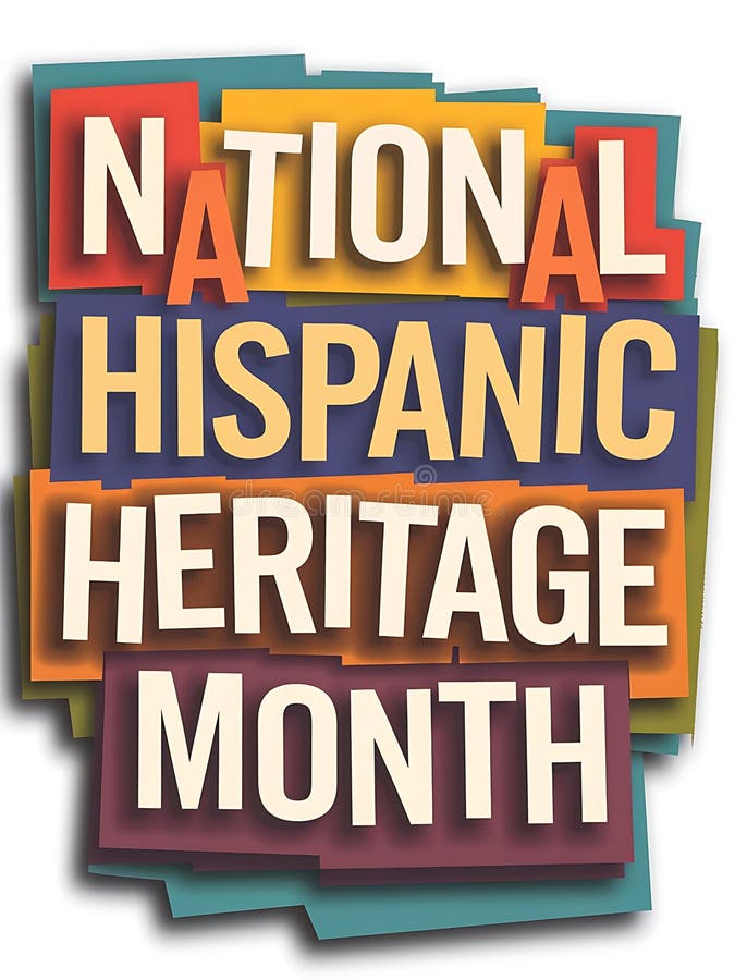 Layered Cut-Paper National Hispanic Heritage Month Typography Effect ...