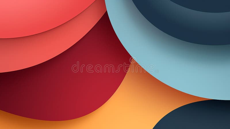 Layered Design in Wave and Line Concept in Multiple Colors. Stock ...