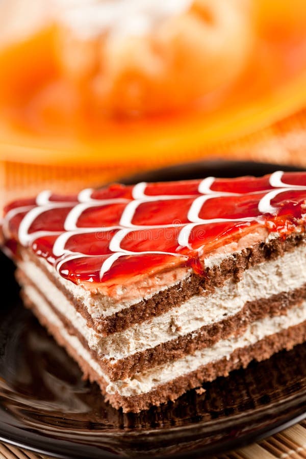 Layered dessert on a plate stock image. Image of fresh - 18422411