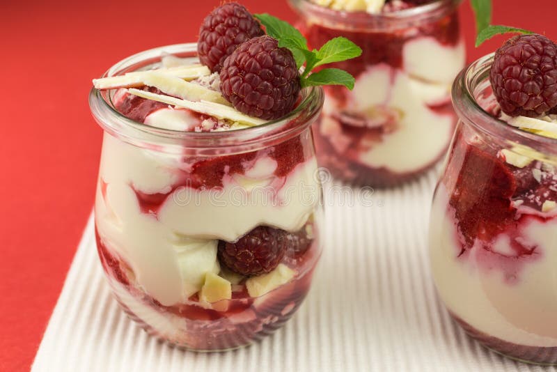 Layered Dessert with Raspberry Stock Photo - Image of tasty, cheese ...