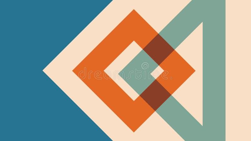 Layered Diamond Composition in Retro Palette Stock Illustration ...