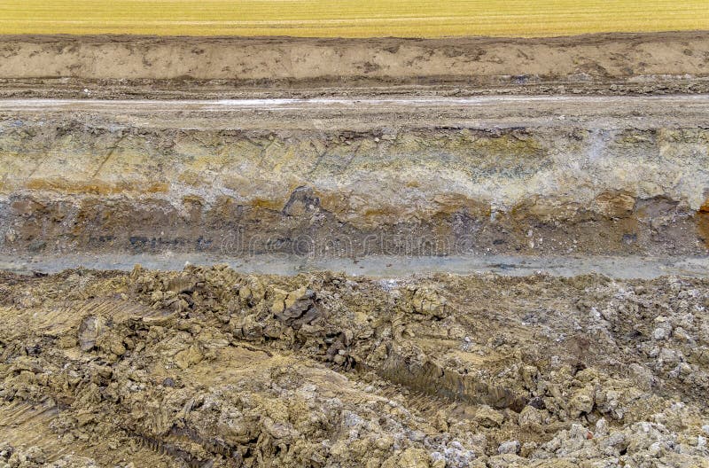 Layered ditch scenery stock image. Image of layered - 117958121
