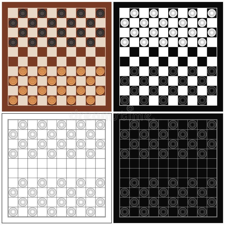 Draughts Vector Checker Stock Illustrations – 77 Draughts Vector ...