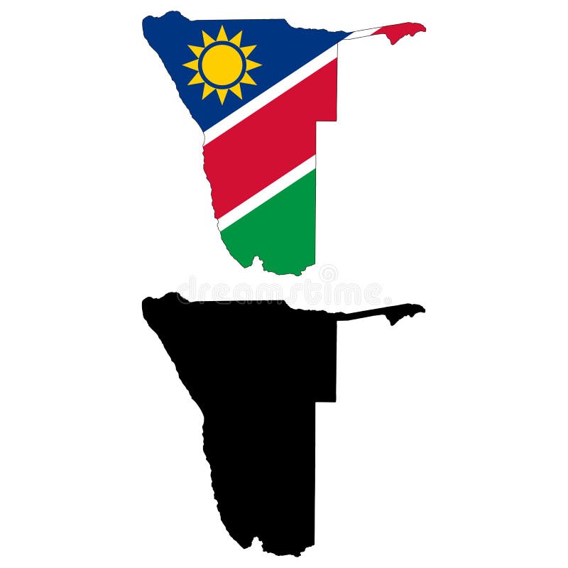 Namibia Editable Outline Map. Vector Illustration Stock Vector ...