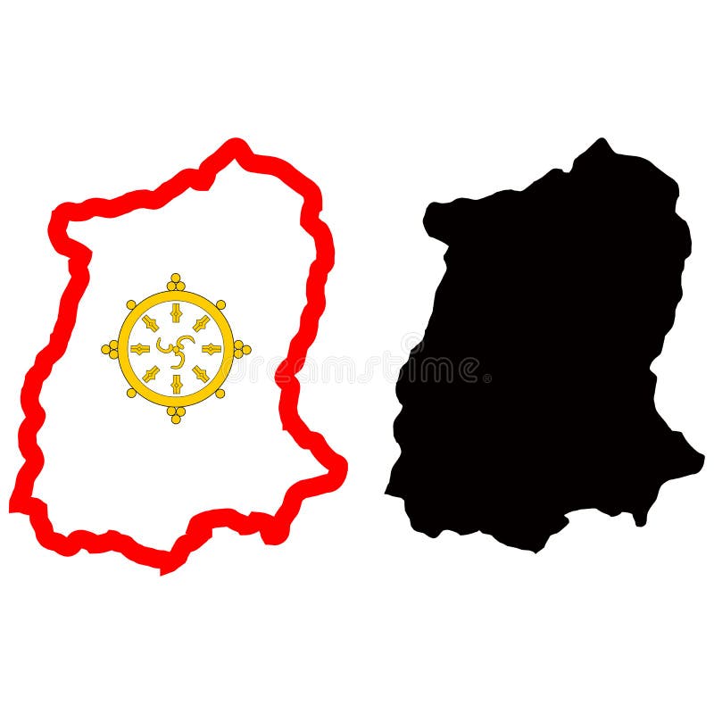 Layered Editable Vector Illustration Country Map of Sikkim Stock Vector ...