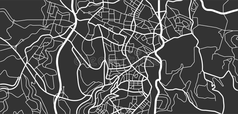 Map of Jerusalem,Israel stock vector. Illustration of cartography ...