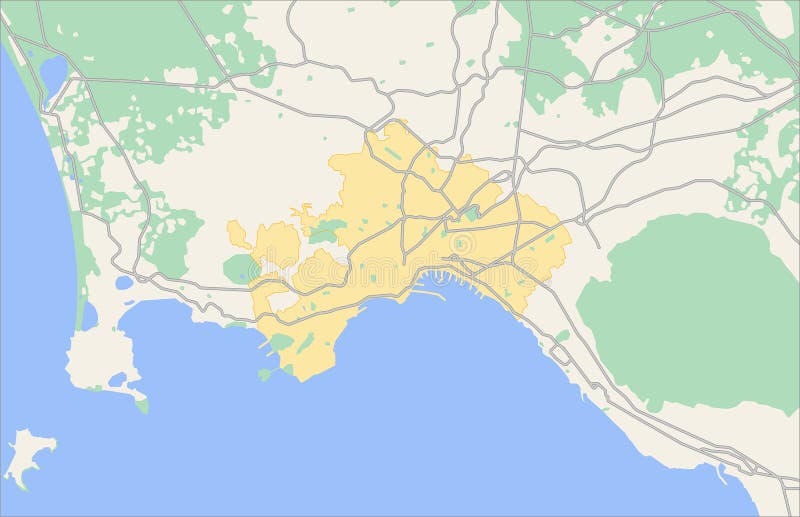 Map of Naples,Italy stock vector. Illustration of naples - 299381166