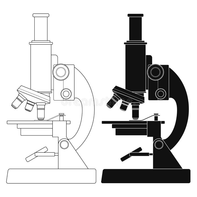 Vector Illustration Pattern of Microscope Stock Vector - Illustration ...