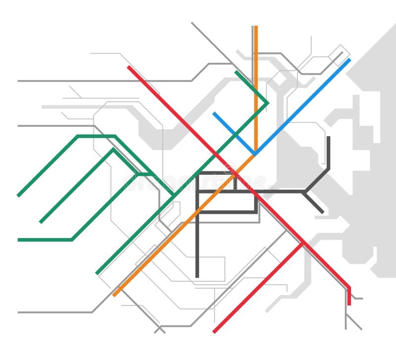 Traffic Network Map of Boston,America Stock Vector - Illustration of ...