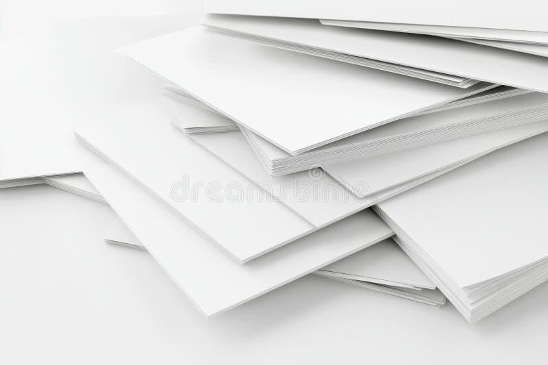 A Layered Effect is Created by a Stack of Blank White Envelopes that ...