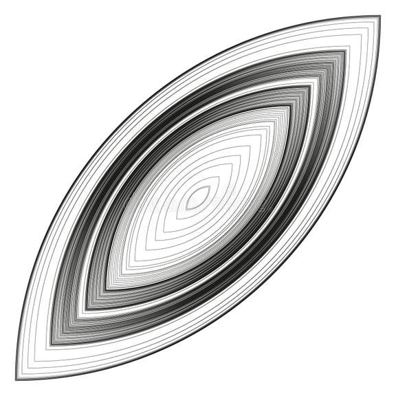 Layered Ellipse Pattern. Sharp Eye Symbol. Geometric Vector Form ...