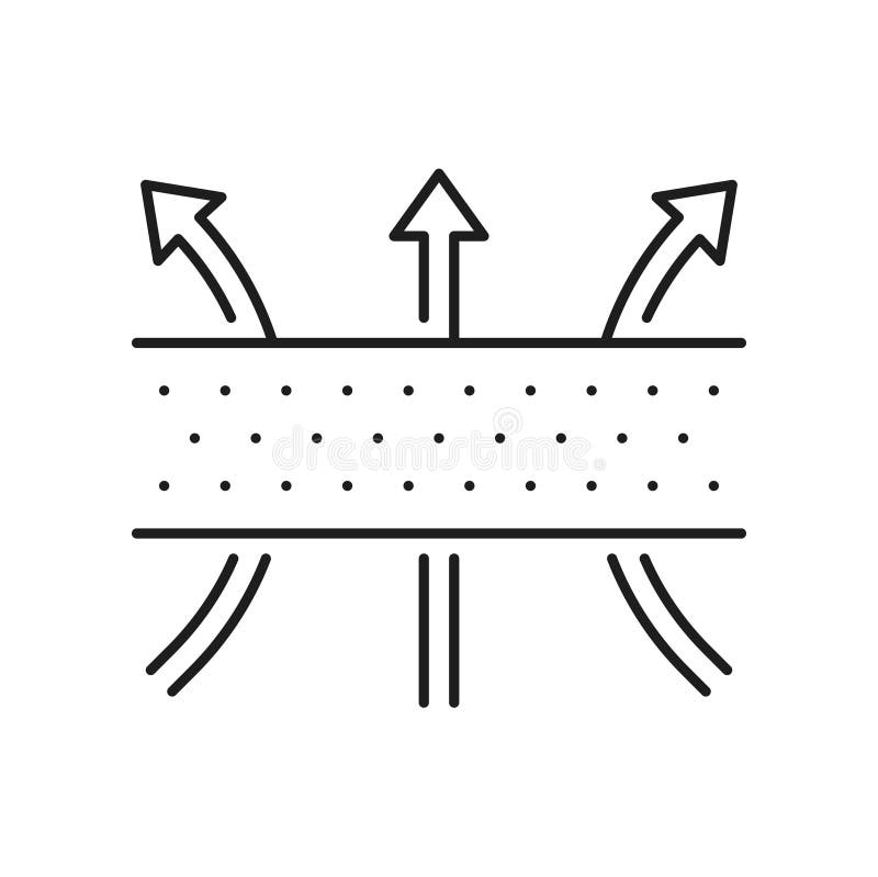 Material Layer Icon, Waterproof Fabric Layer Stack Stock Illustration ...