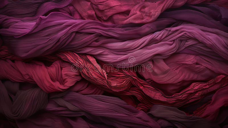 Layered Fabrics Displaying Diverse Textures and Colors from a Top View ...