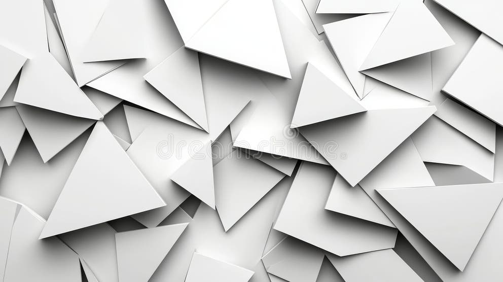 Layered Geometric Triangle Shapes Form a Textured Pattern on this ...