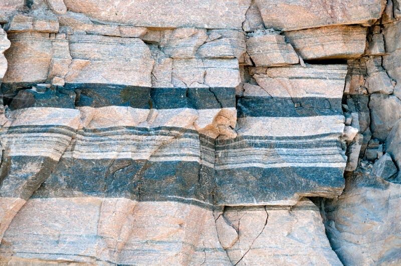 Layered gneiss rock stock photo. Image of muskoka, gneiss - 25551610