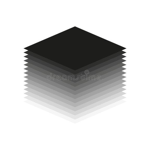 Layered Gradient Cubes. Abstract 3D Effect. Dark To Light Shading ...