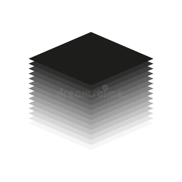 Layered Gradient Cubes. Abstract 3D Effect. Dark To Light Shading ...